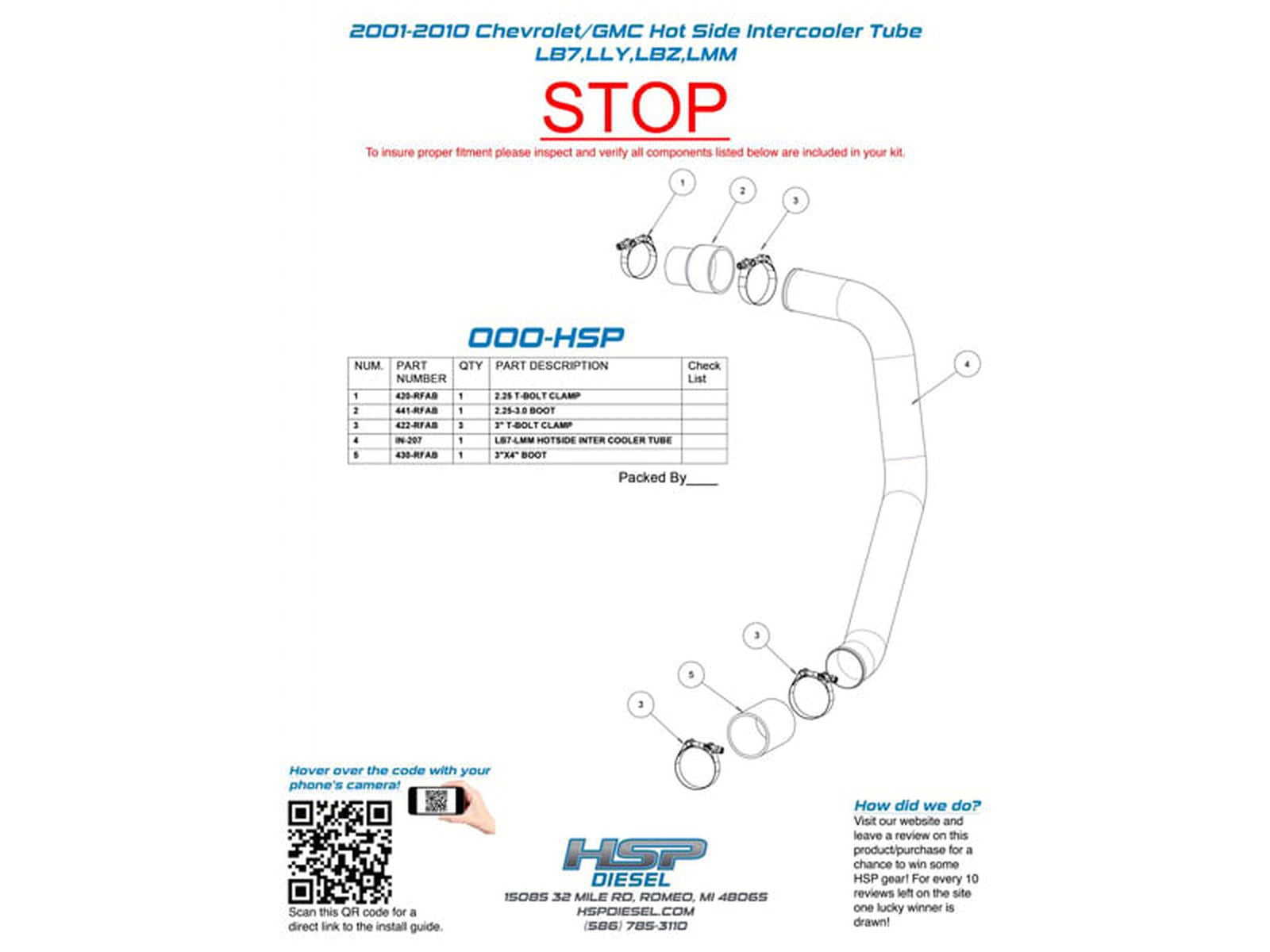 Duramax chevy silverado gmc sierra Intercooler Pipes : ZZ Diesel