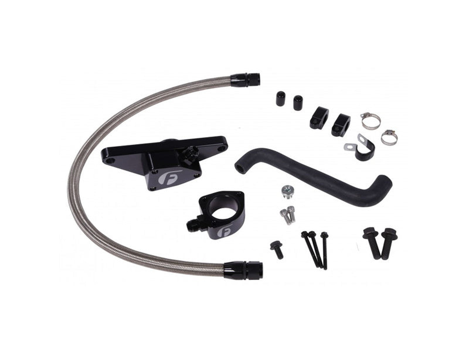 Fleece Coolant Bypass Kit, Auto Trans w/ Stainless Steel Braided Line ...